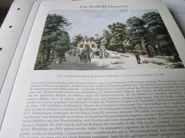 HANNOVER ARCHIV STADTBILD 47 Limmer Schwefelbad 1795 J.F. Salzenberg ...