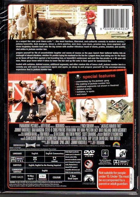 JACKASS NUMBER TWO - The Movie (DVD, 2007) $3.95 - PicClick AU