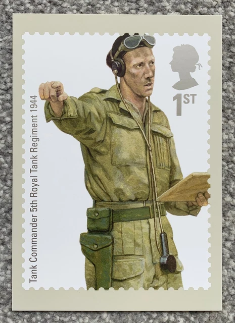 BRITISH TANK COMMANDER 5Th Royal Tank Regiment 1944, Royal Mail Stamp ...