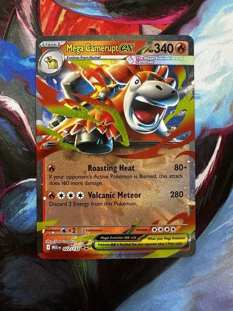 POKÉMON TCG MEGA Evolution Mega Camerupt Ex 022/132 Double Rare Holo NM ...