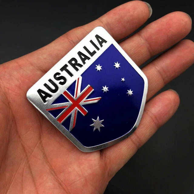AUSTRALIA FLAG LOGO Car Sticker Badge Emblem Metal Shield Decal Car ...