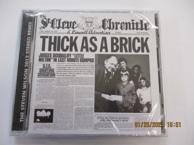 JETHRO TULL - Thick As A Brick - Cd Sigillato Jewelcase 2015 EUR 14,90 ...