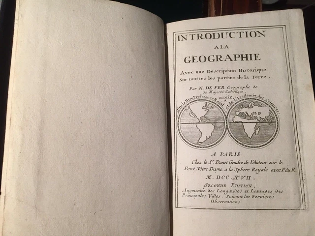 ANTICO ATLANTE GEOGRAFICO "Introduction a la Geographie..." Nicholas De ...