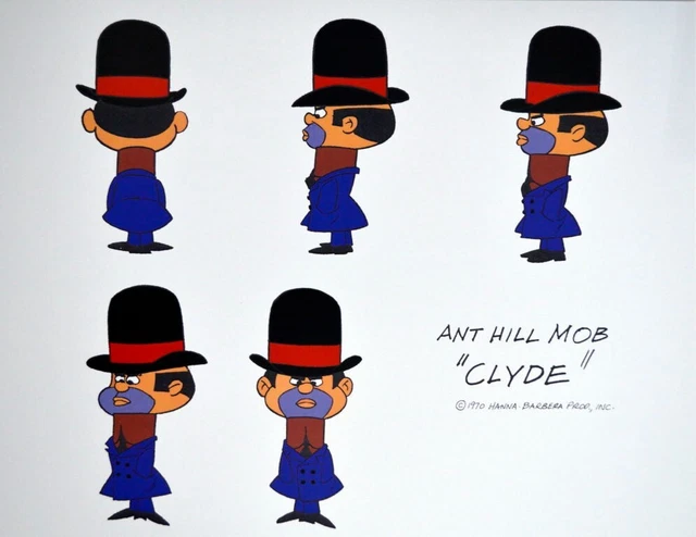 WACKY RACES / ANT HILL MOB - CLYDE Model Sheet PRINT Hanna Barbera £14. ...