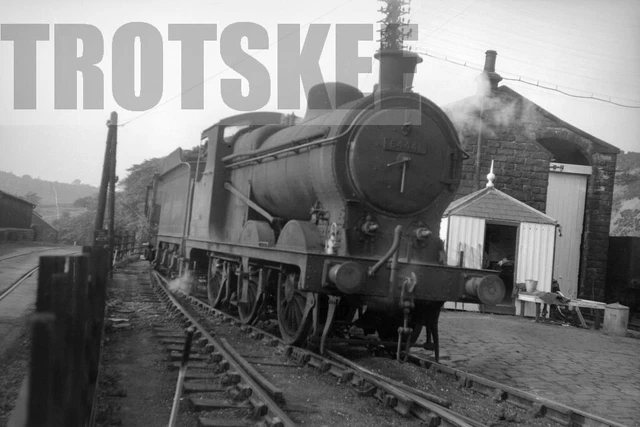 LARGER NEGATIVE BR British Railways Steam Loco 64441 Class J11 Deepcar ...