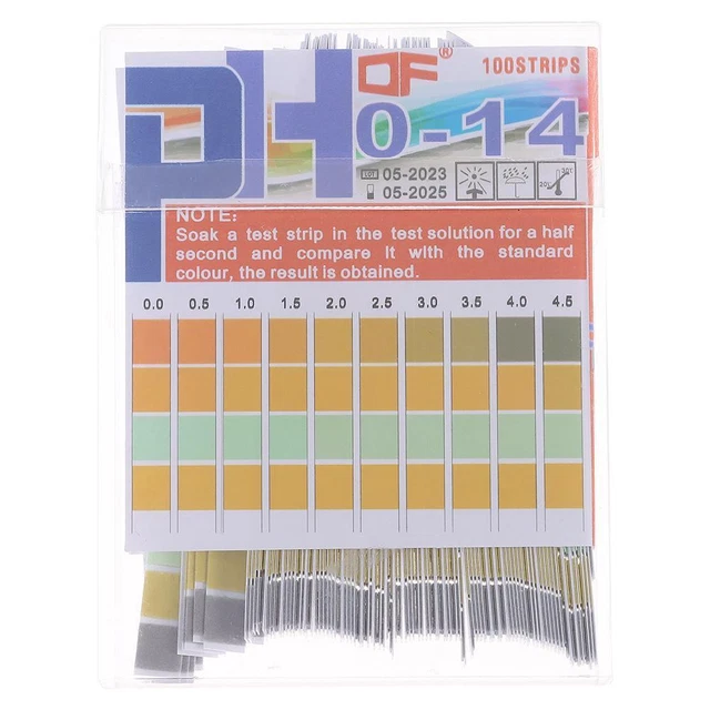 FULL RANGE HIGH Accuracy pH Test Paper pH Test Strips 0-14 0.5 Accuracy ...