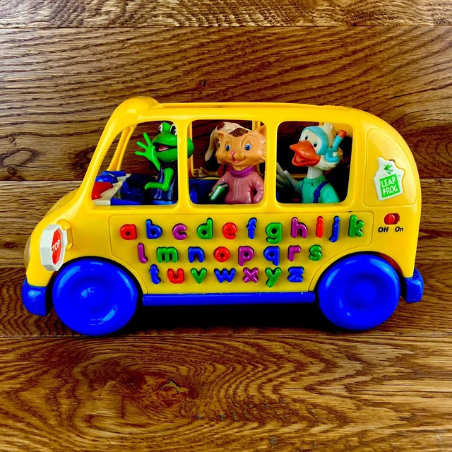 LEAPFROG FUN & LEARN PHONICS BUS TOY ANIMALS ALPHABET SOUNDS vINTAGE ...