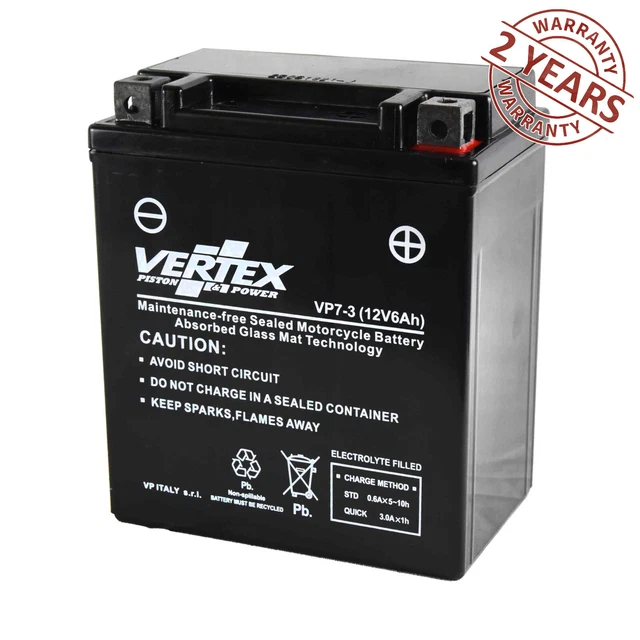 HONDA CB 600 Hornet Faired 2000 VP7-3 Vertex Battery AGM 12V YTX7L-BS £ ...
