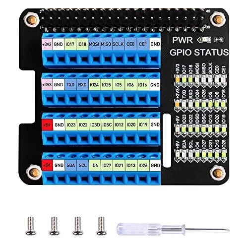 GEEEKPI RASPBERRY PI GPIO Screw Terminal Block Breakout Board HAT with ... GEEEKPI RASPBERRY PI GPIO Screw Terminal Block Breakout Board HAT with ...