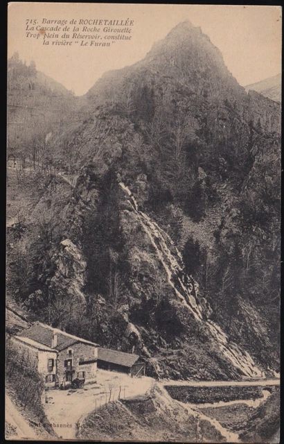 ROCHETAILLÉE 42 BARRAGE & Cascade la Girouette Rivière Le FURAN CPA ...