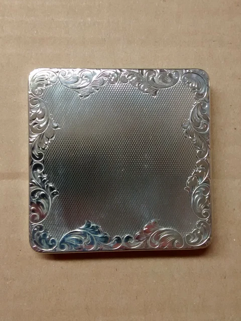 BOÎTE À POUDRE Argent Massif Sterling Silber 925 Allemand Georg Lauer ...