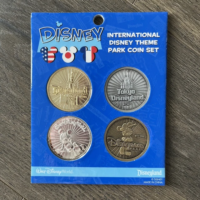 WALT DISNEY INTERNATIONAL Theme Park Coin Set Disney Land World Tokyo ...