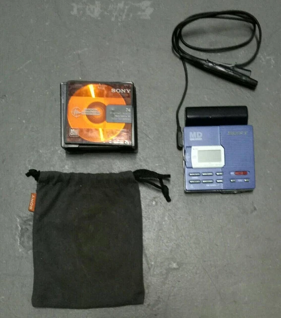 SONY MZ-R90 MD Player Portable MiniDisc Walkman with RM-MZ2S headphone ...
