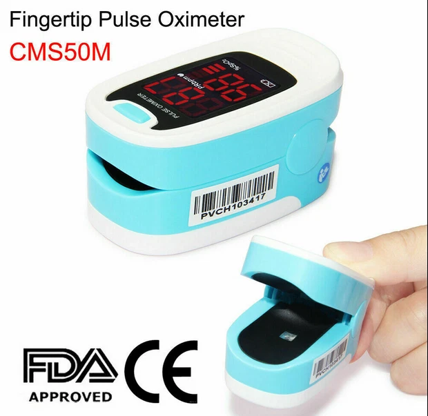 LED FINGER TIP Pulse Oximeter Blood Oxygen Meter SpO2 PR Heart Rate ...