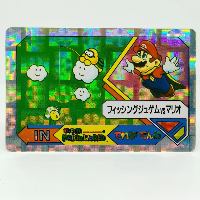 SUPER MARIO WORLD Card Lakitu vs Mario #11 Banpresto 1992 Vintage Holo ...