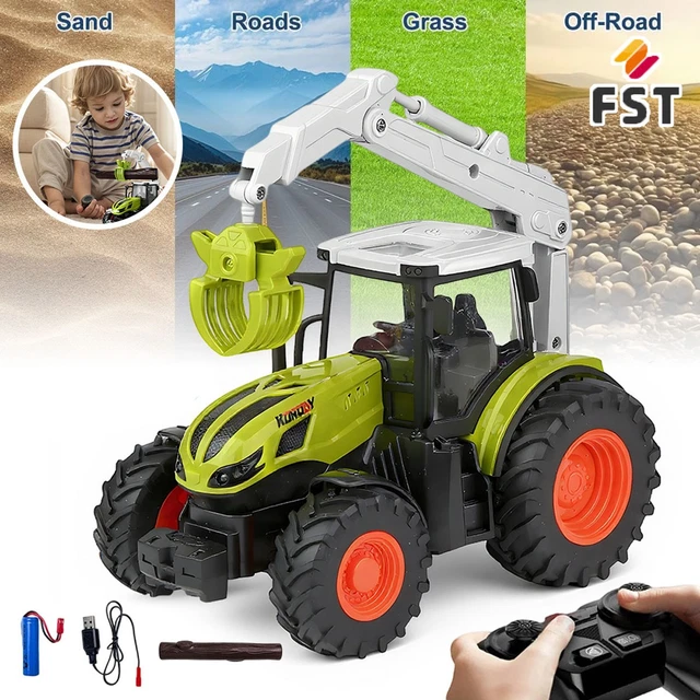 REMOTE CONTROLLED TRACTOR W/ Lighting Design Toys Car Children's Toy ...