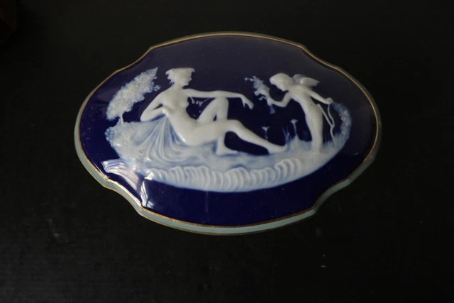 BOITE A BIJOU, bonbonniere en porcelaine de LIMOGES F.M BARBOTINE EUR 48,00 - PicClick DE