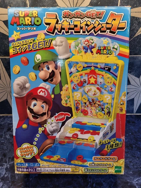 RARE VINTAGE EPOCH Japanese Nintendo Super Mario Coin Push Machine Game ...