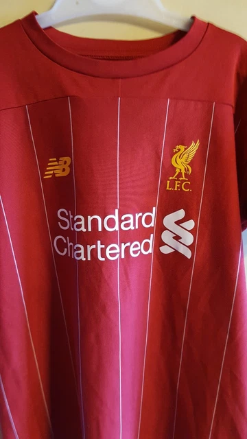 LIVERPOOL FC NB Childs 6/7y Red with Gold Trim Short Sleeve Home Shirt ...