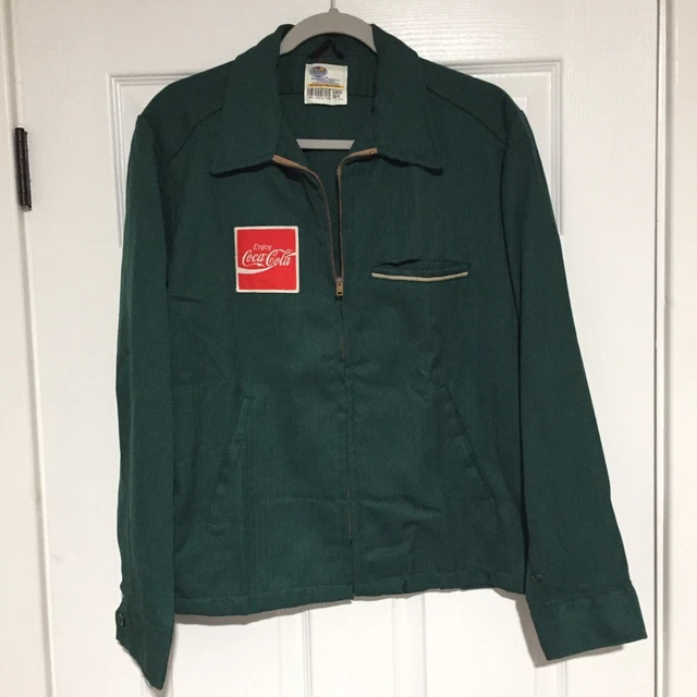 VINTAGE 1980S COCA-COLA Coke Delivery Trucker Jacket Riverside Medium ...