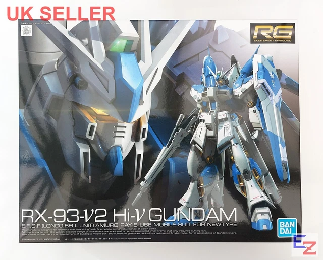 BANDAI RG HI Nu v Gundam RX-93-V2 1/144 Model UK Seller £55.00 ...