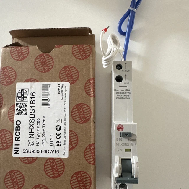 WYLEX B16 NHXSBS1B16 RCBO Type A 30mA. £22.90 - PicClick UK