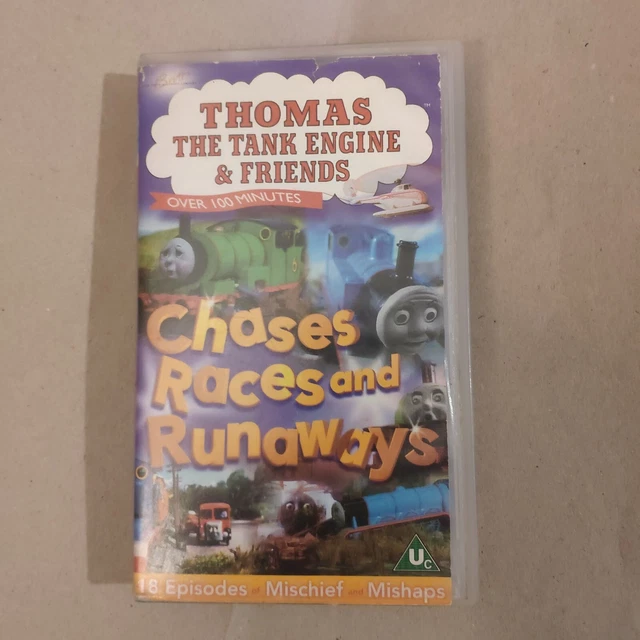 THOMAS AND TANK Engine and Friends Chases Races Runaways VHS Tape 100 ...