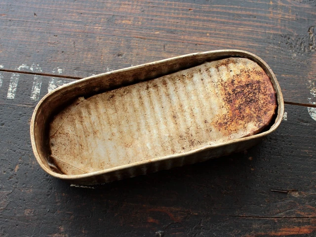 GERMAN WW2 BATTLEFIELD Relic aluminium Fish Ration Can / Norway ...