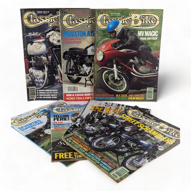 VINTAGE CLASSIC BIKE Magazine Bulk Lot 1991 92 X 7 Motorcycle Magazines ...