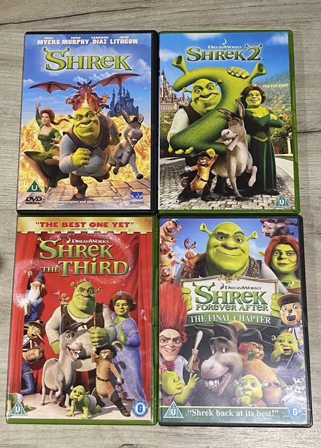 DVD SHREK - Shrek 2- Shrek 3- Shrek Forever After 4 DVD Bundle £10.00 ...