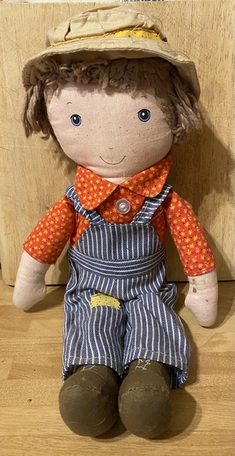 VINTAGE ROBBY HOBBIE (Holly Hobbie’s Brother) Knickerbocker Rag Doll £ ...