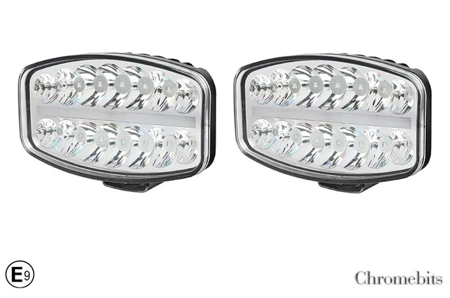 FIT SCANIA VOLVO DAF MAN Truck 24v 10'' Jumbo Oval Led Neon Spot Lights ...