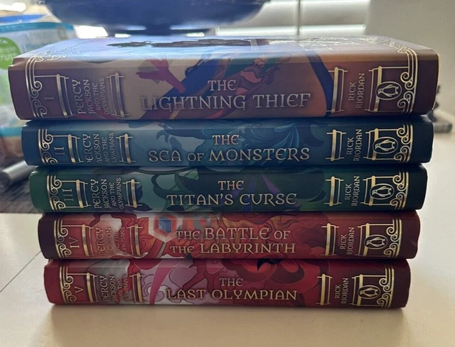 RICK RIORDAN - complete 5 book set "Percy Jackson and the Olympians ...