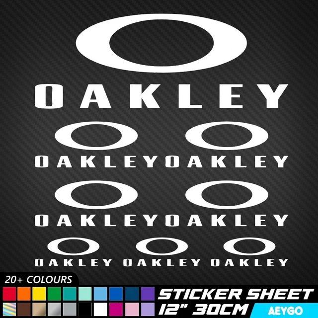 8X OAKLEY VINYL Decal Stickers Sheet Bike Motorbike Motorcycle Bicycle ...