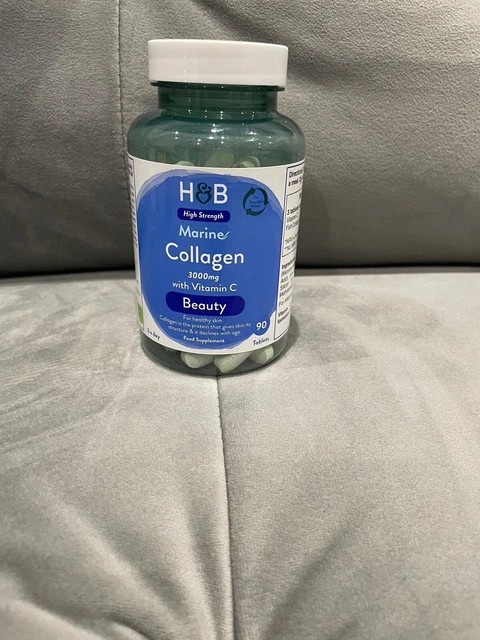 H & B Marine Collagen 3000mg + Vitamin C 90 Tablets Brand New July 2027 ...