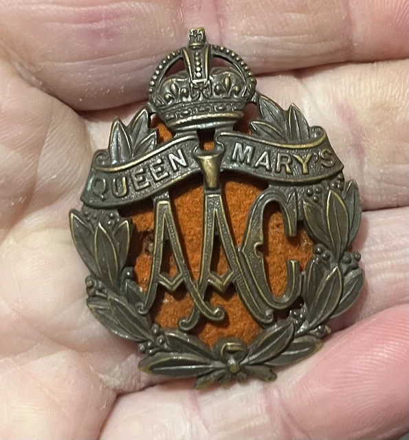 GENUINE WW1 QUEEN Mary’s Army Auxiliary Corps Cap Badge (A1) £36.00 ...