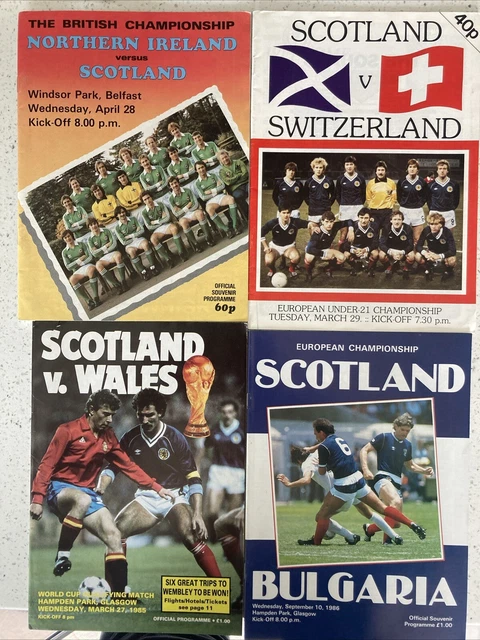 4 SCOTLAND 1982-1986 World Cup Euros Wales Bulgaria Northern Ireland ...