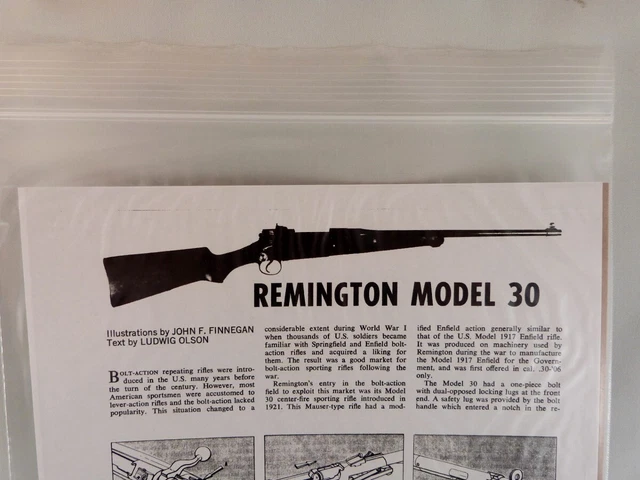 REMINGTON MODEL 30 Rifle Break Down Instruction Kit $6.75 - PicClick CA