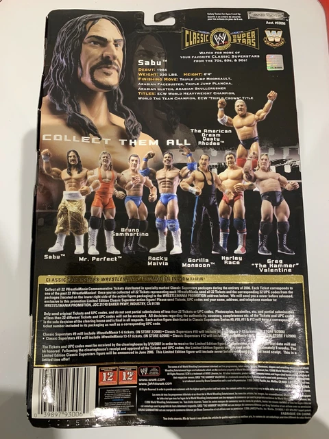 WWE JAKKS CLASSIC Superstars Series Sabu Figure Bnib Mattel £49.99 - PicClick UK