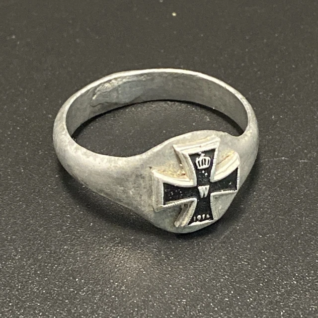 ORIGINAL WW1 IMPERIAL German Iron Cross Veterans Ring Large Size £60.00 ...