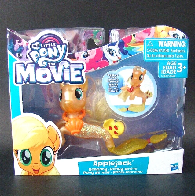 MY LITTLE PONY The Movie APPLEJACK Seapony Mystery Treasure Rare MLP ...