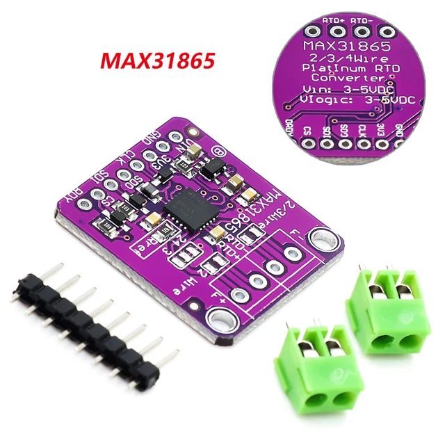 MAX31865 PT100 RTD Thermocouple Temp Sensor Amplifier Module Arduino 3 ...
