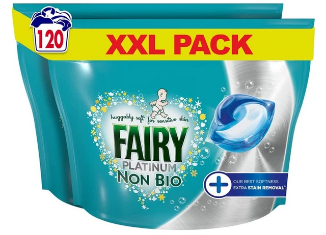 FAIRY NON-BIO PLATINUM PODS, Washing Liquid Laundry Detergent Tablets ...