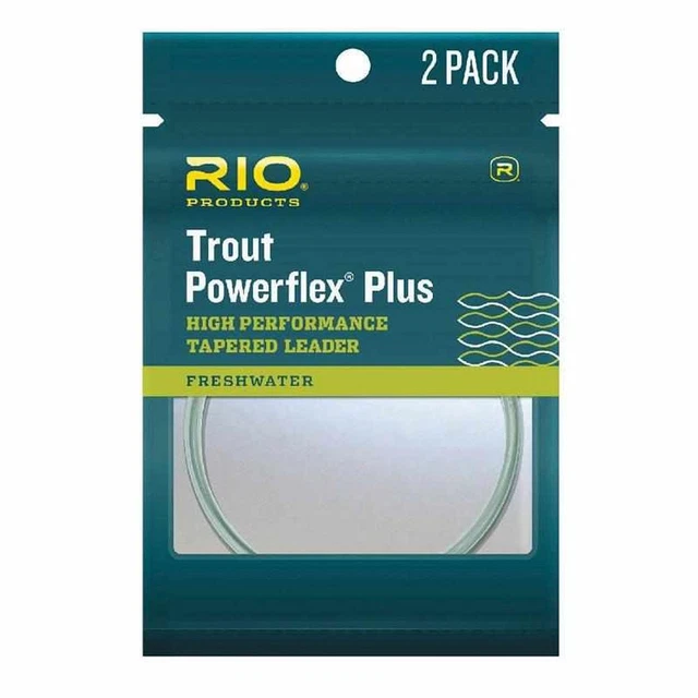RIO POWERFLEX PLUS Tapered Leaders 12ft 2 pack - Trout Leaders £10.99 ...