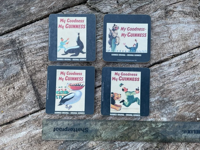VINTAGE 1994 GUINNESS My Goodness My Guinness Cork Beer Coasters/Mats ...