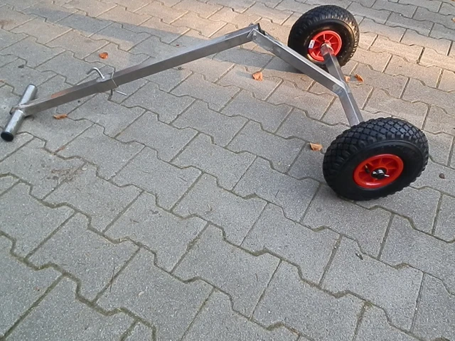 SCHLAUCHBOOTWAGEN BUGWAGEN Slipwagen Schleppwagen Sliphilfe Edelstahl ...