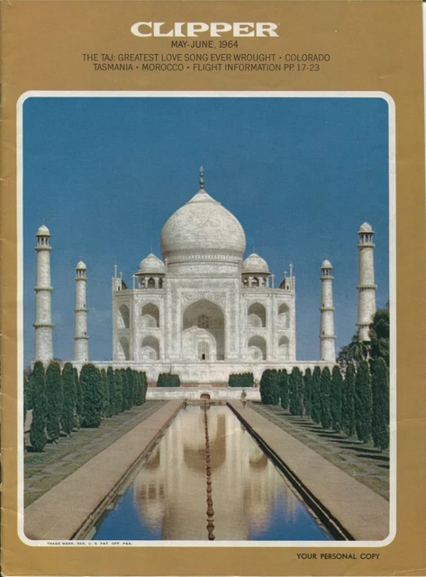 PAN AM CLIPPER Airline Inflight Magazine May-June 1964 American Paa Taj ...