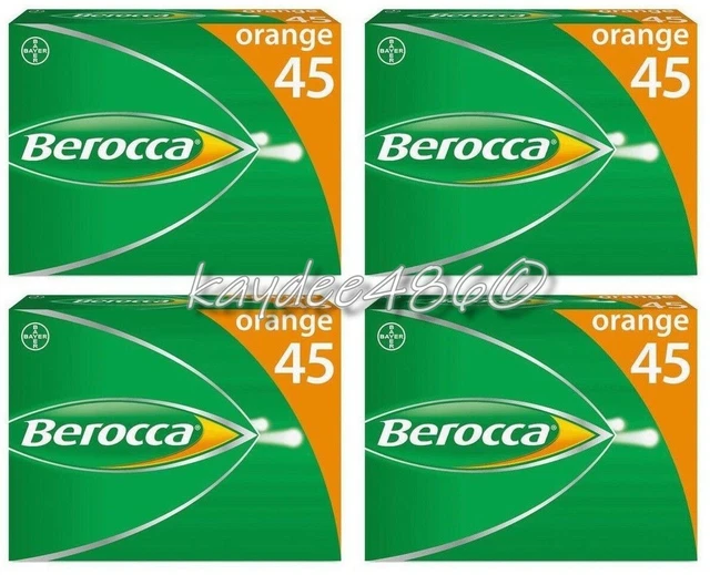 180 X BEROCCA Orange Effervescent Multi Vitamin 45 x4 Tablet Energy ...