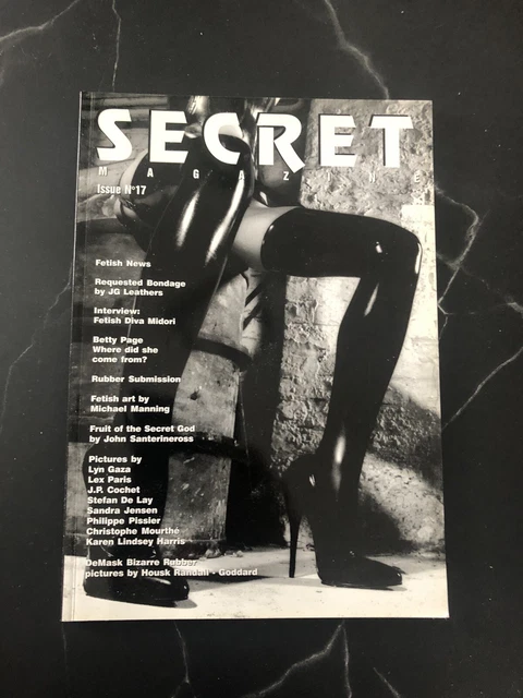 RARE SECRET MAGAZINE 1990's Latex Leather Art Photos Articles No 17 £26 ...