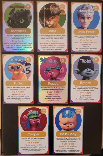DREAMWORKS DVD TRADING Cards Near Set 18/20 £8.99 - PicClick UK